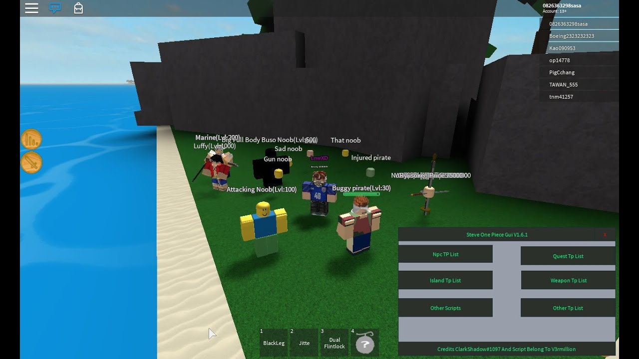 hack steve's one piece เวอร์ชั่น 2 มีคำสั่งที่้เยอะขื้น!! ฟามสบาย เงินข ...