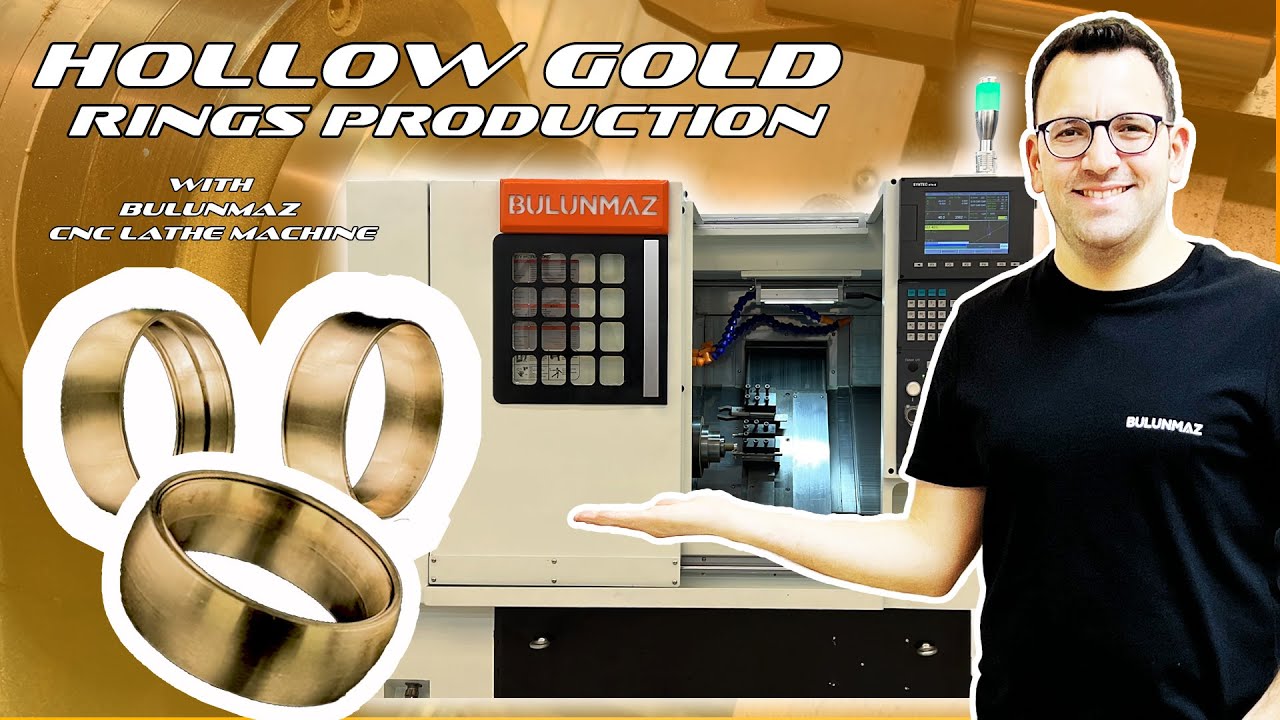 HOLLOW GOLD RINGS PRODUCTION with Jewelry CNC Lathe - YouTube