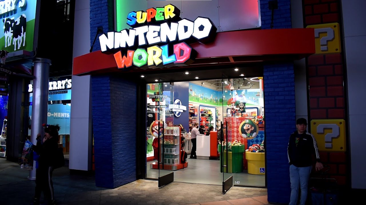 The Merchandise of Super Nintendo World in Universal Studios Hollywood ...