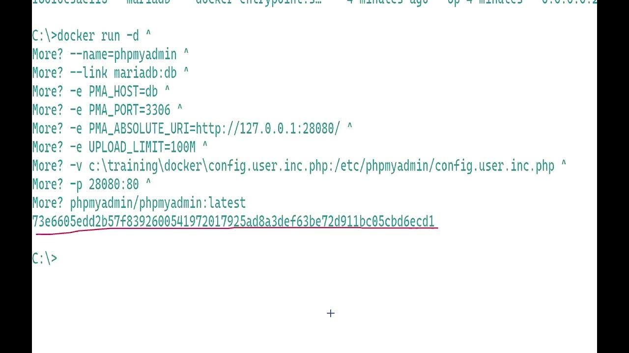 03 docker run phpmyadmin - YouTube