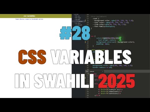 #28_CSS VARIABLES IN SWAHILI 2025, HOW TO USE CSS VARIABLES FOR ROOT ELEMENT - YouTube