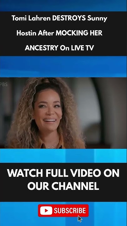 Tomi Lahren DESTROYS Sunny Hostin After MOCKING HER ANCESTRY On LIVE TV 1 - YouTube