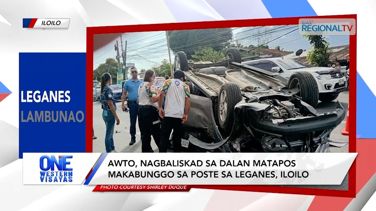One Western Visayas: Awto, nagbaliskad sa dalan matapos makabunggo sa ...