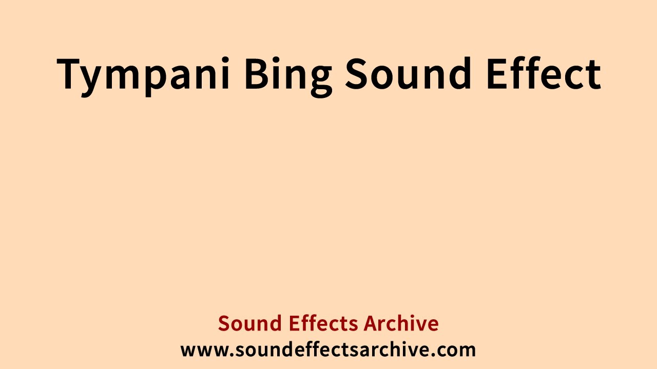 Tympani Bing Sound Effect - Royalty Free - YouTube