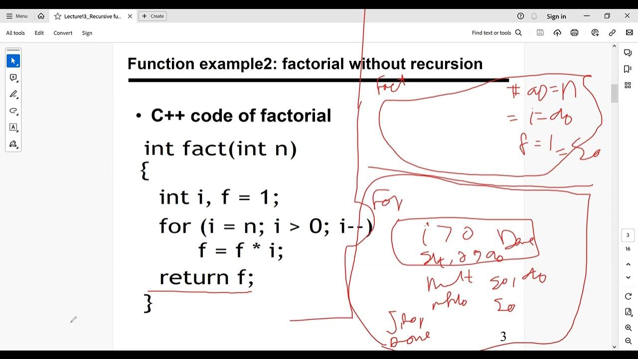 Lecture12 Recursive Functions بنية الحاسب بالعربي - YouTube
