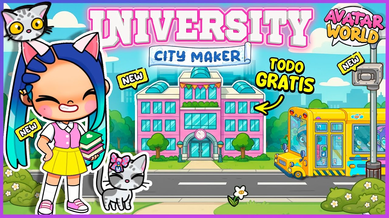 🎓🏫 ¡Construyo con MUEBLES GRATUITOS una UNIVERSIDAD COMPLETA en Avatar ...