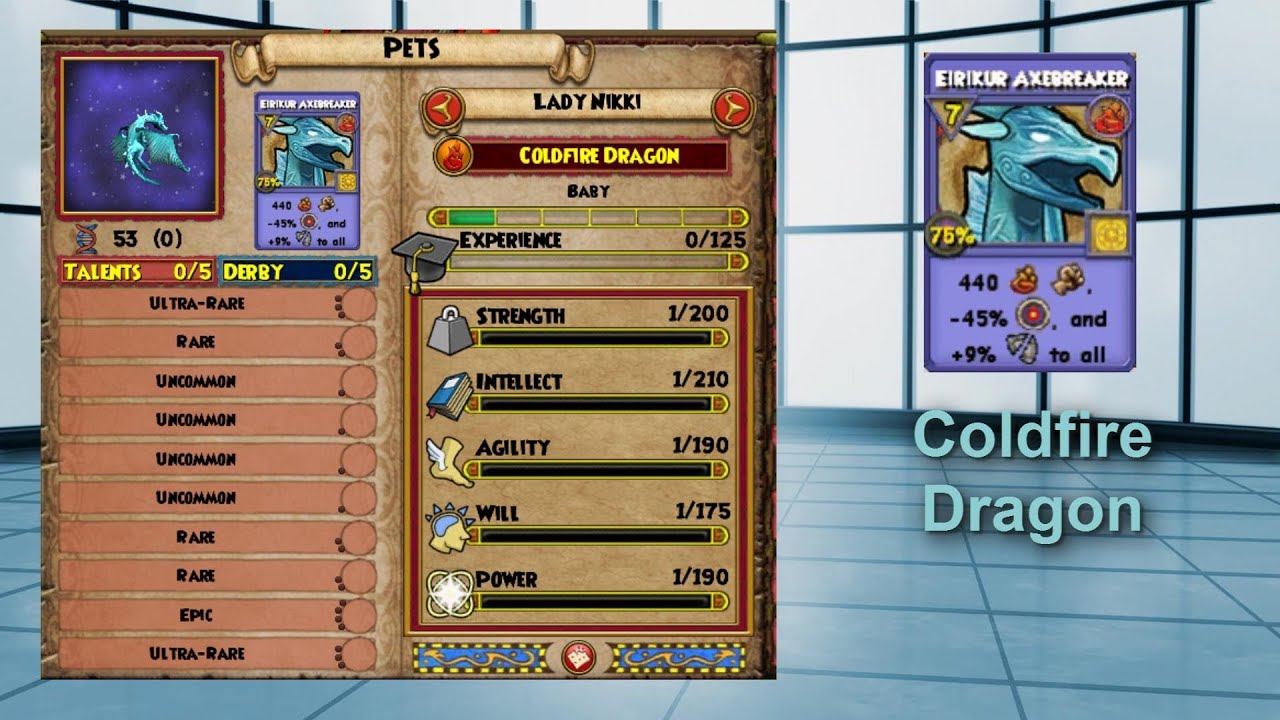 Wizard101 Coldfire Dragon and Eirikur Axebreaker Spell - YouTube