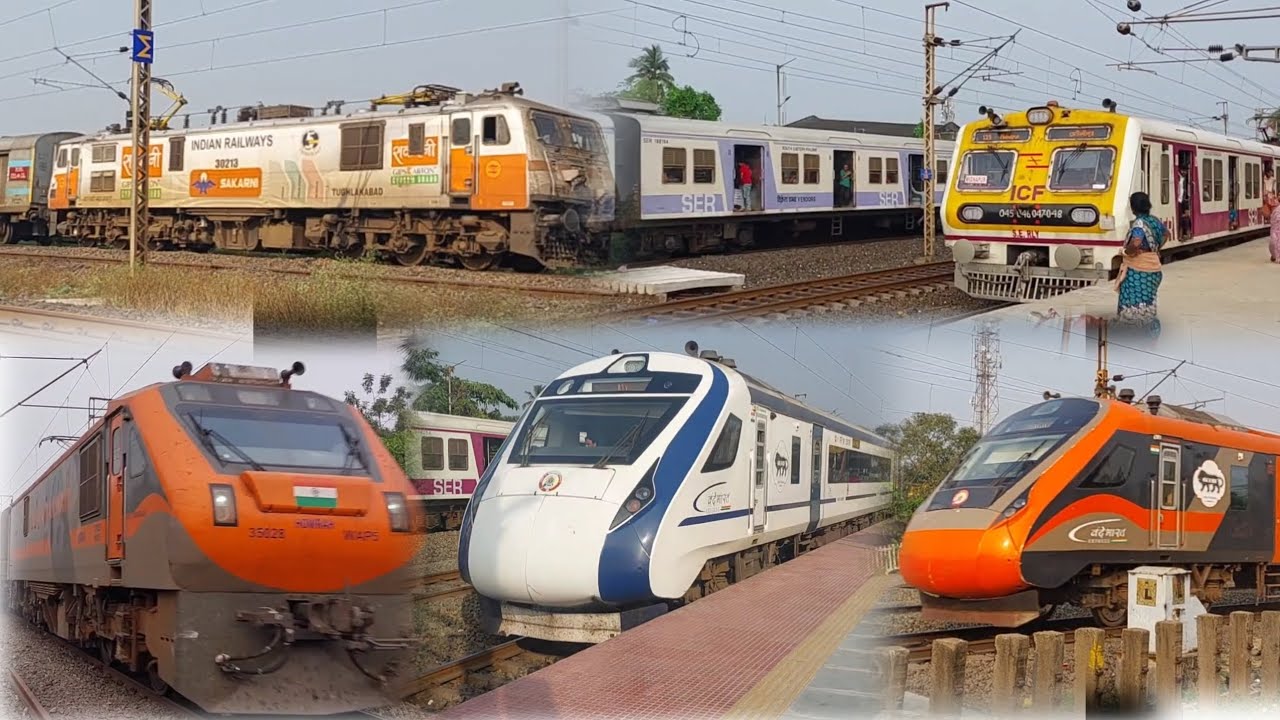 120 KMPH Multiple Types of High speed Trains // High speed Running ...