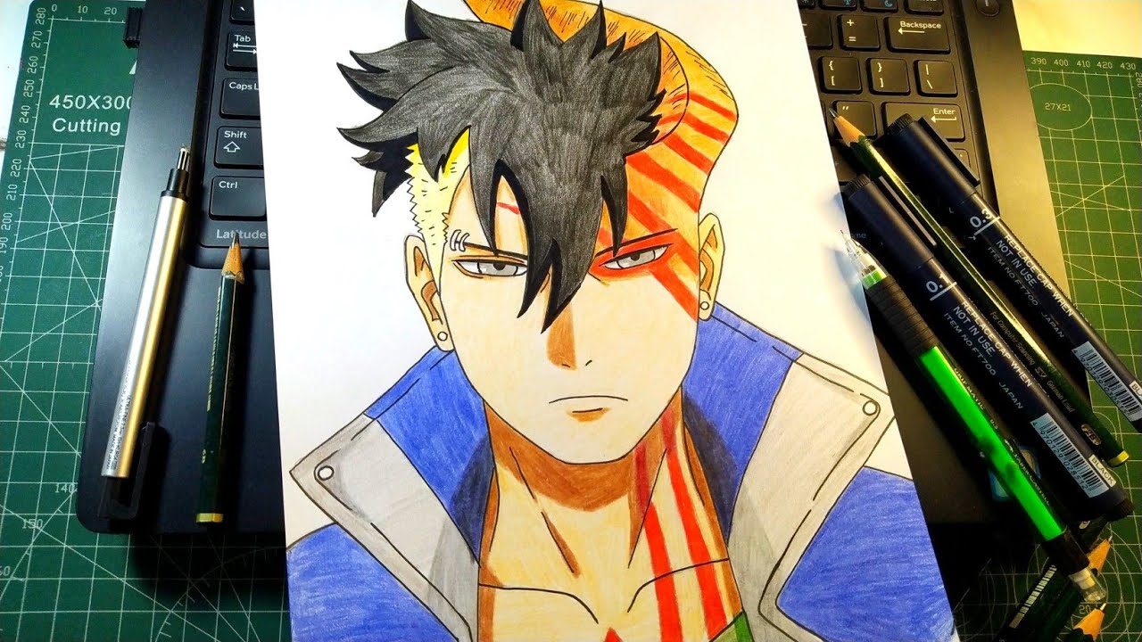 DRAWING KAWAKI OTSUTSUKI ~ Boruto Next Generation - YouTube