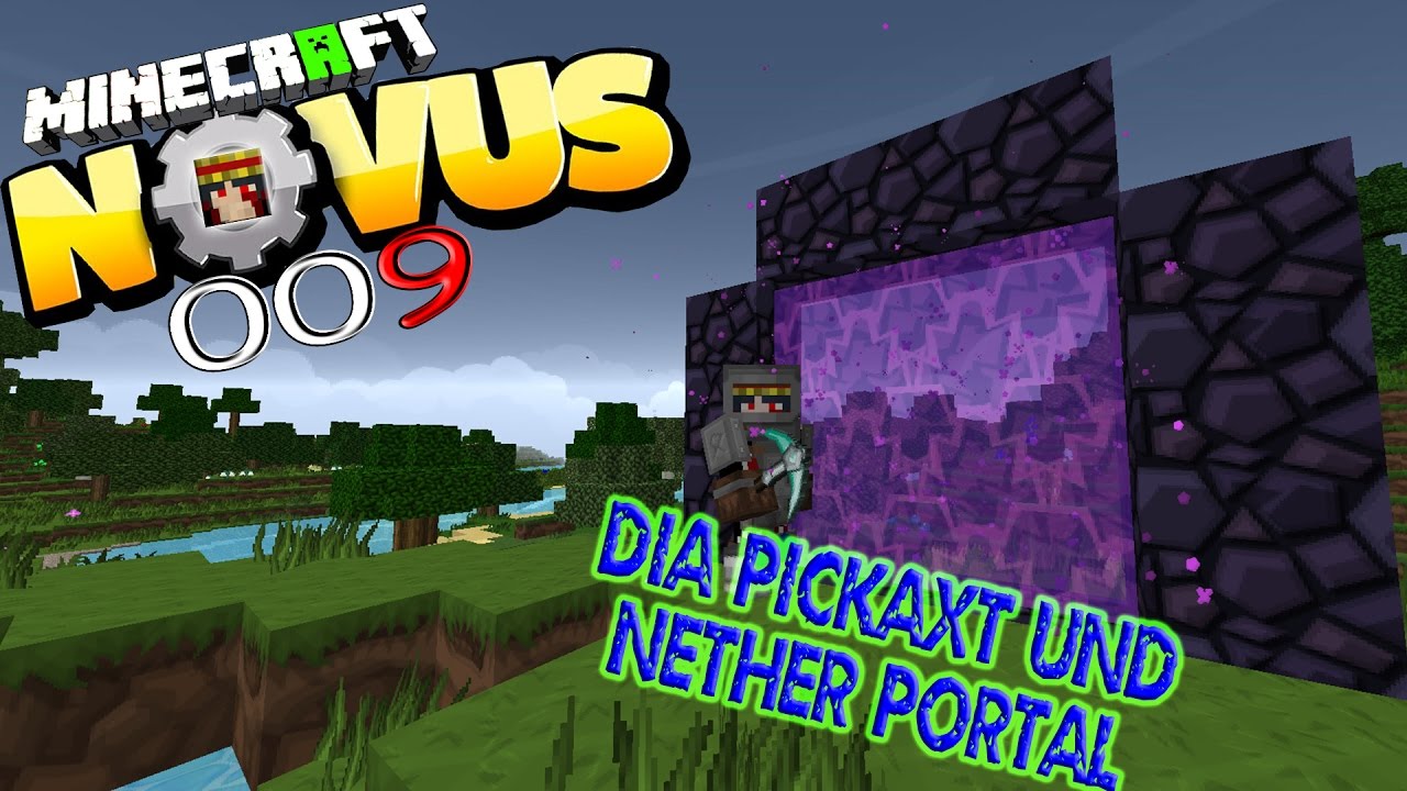 DIE PICKAXE & NETHER PORTAL - MINECRAFT NOVUS #09 | BROOKEITATCHI - YouTube