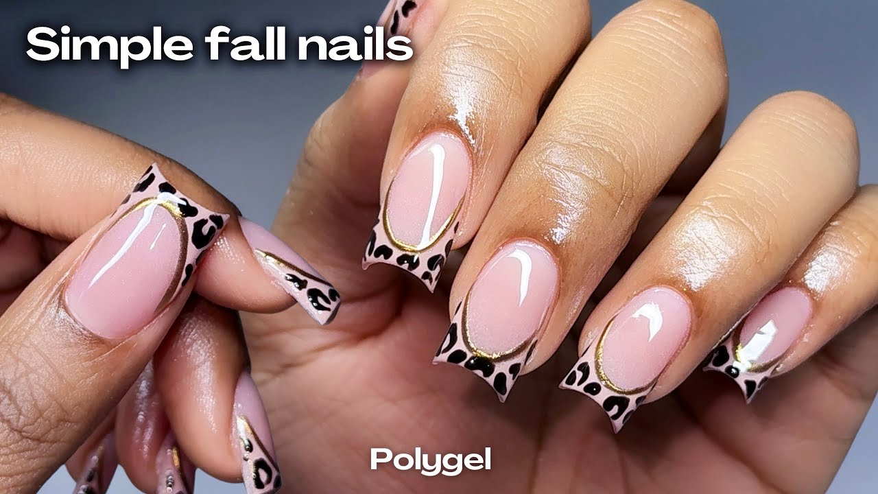 Short polygel nails 🐆 beginner friendly polygel nail extensions at home ...