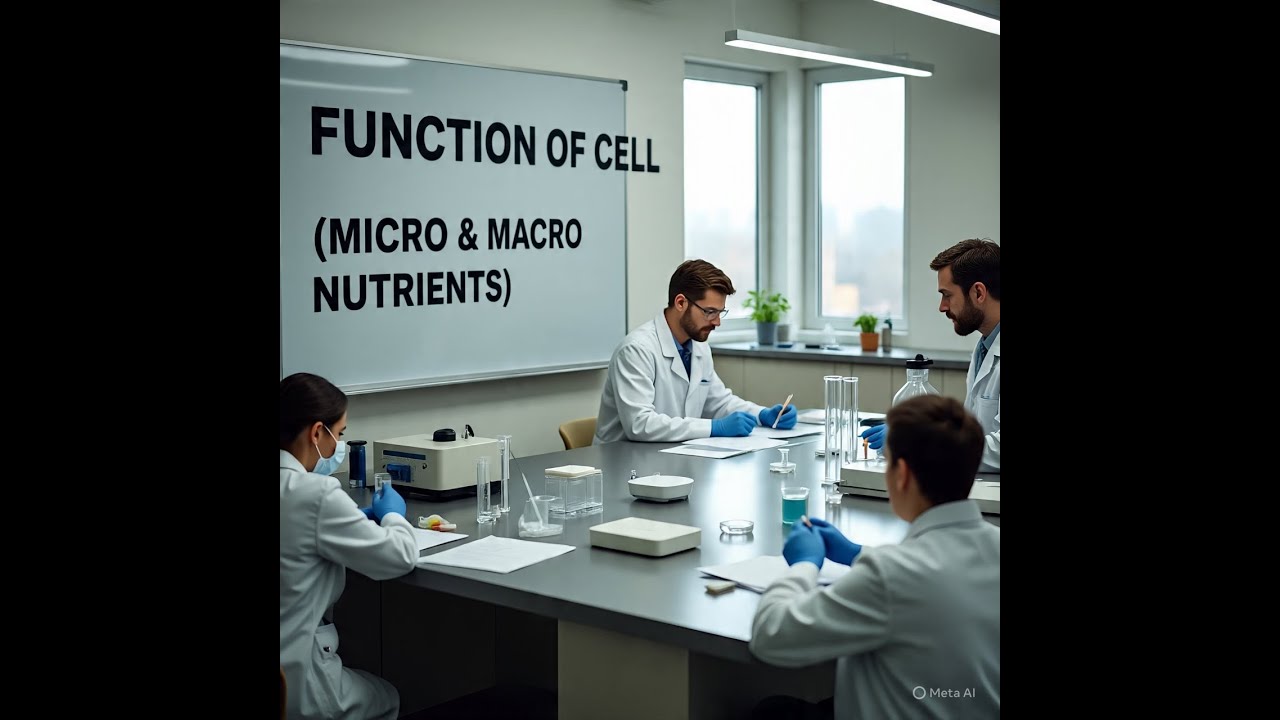 FUNCTION OF CELL (MICRO & MACRO NUTRIENT) - YouTube