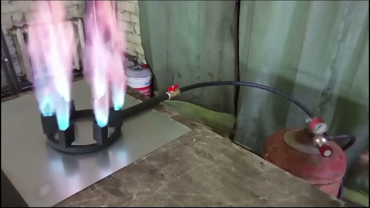 Горелка газовая, под казан, для очагов, бань.Турбо 6 - YouTube