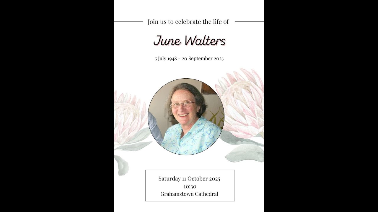 June Walters - Memorial Service 10 October - YouTube