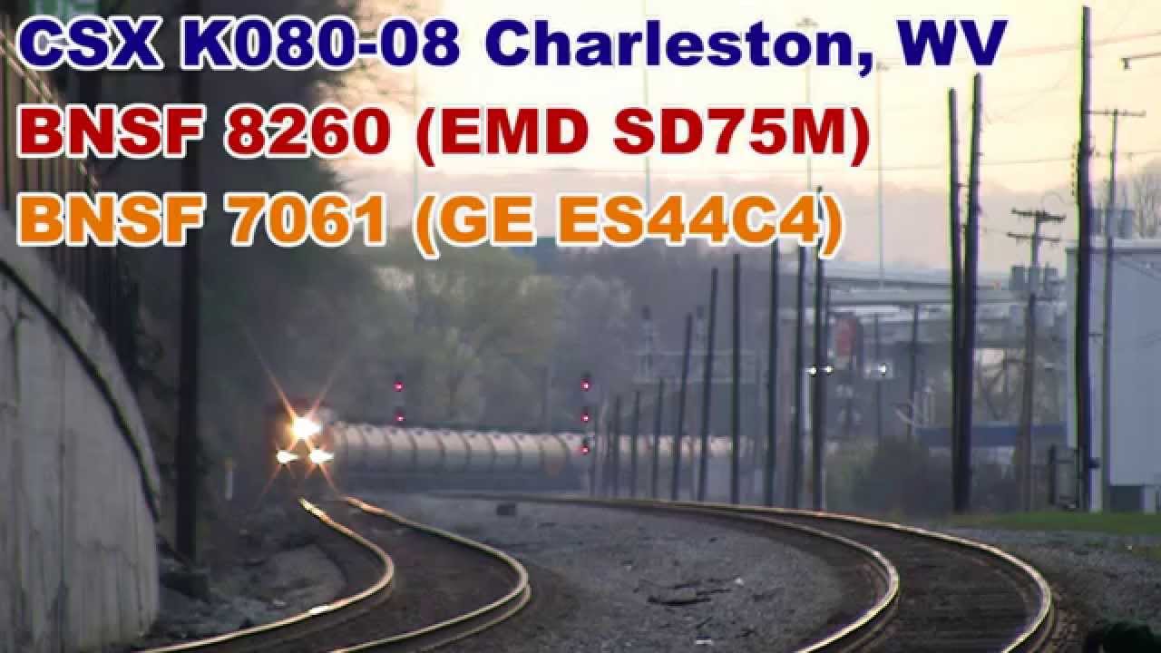 CSX Oil Train with Santa Fe SD75M Charleston, WV [HD] - YouTube