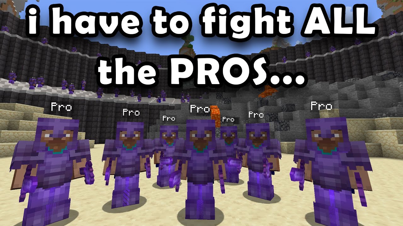 Minecraft but I FIGHT in the PRO arena - YouTube