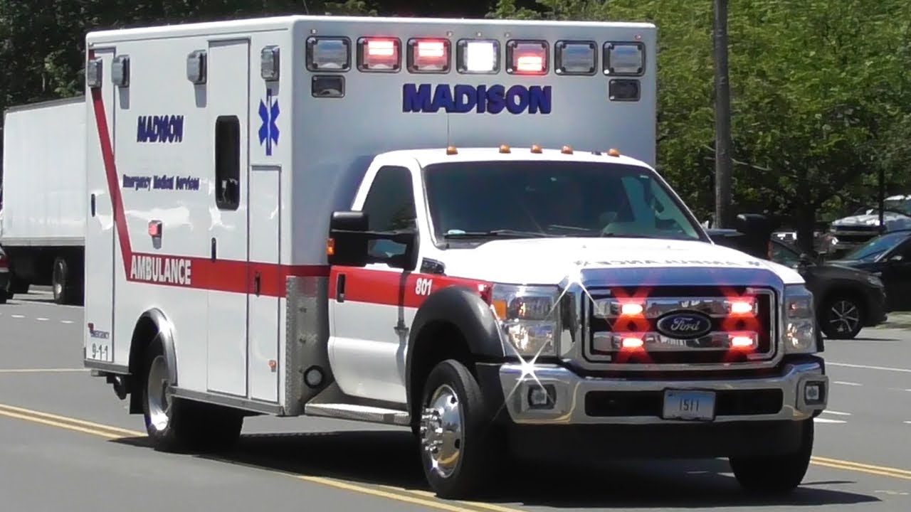 Madison, CT EMS Ambulance 801 Responding - YouTube