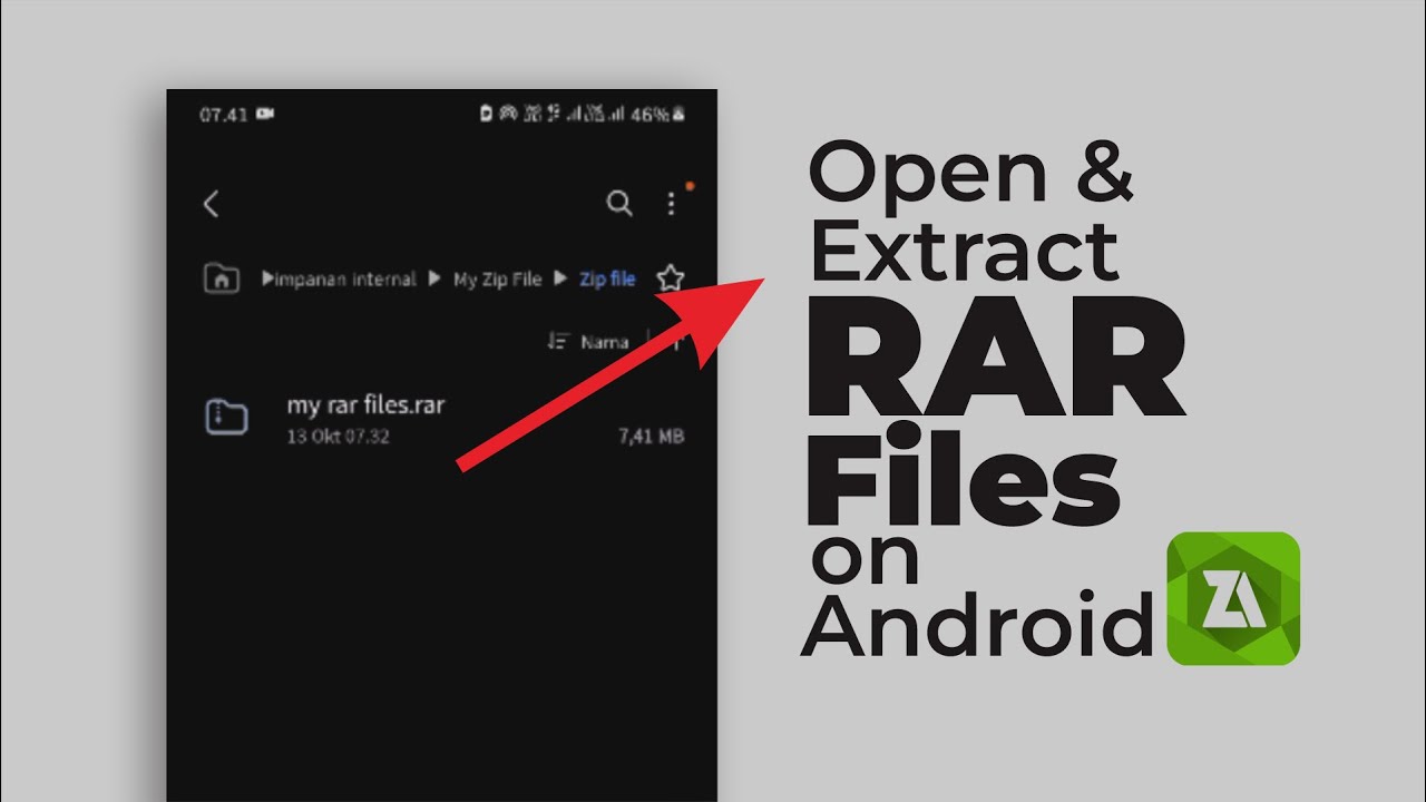 How to Open and Extract RAR Files on Android Using ZArchiver - YouTube