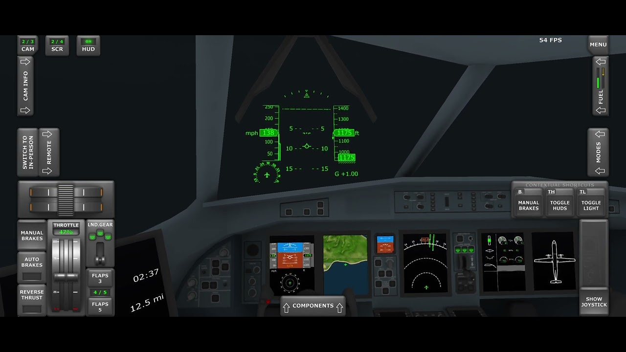 TFS RL-72 night landing in dense fog - YouTube