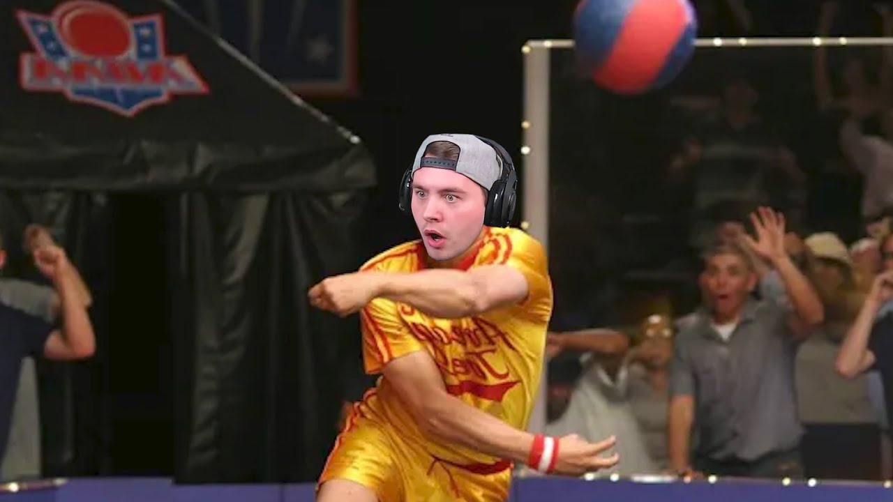 Mtashed Competed Against PRO Dodgeball Players... - YouTube