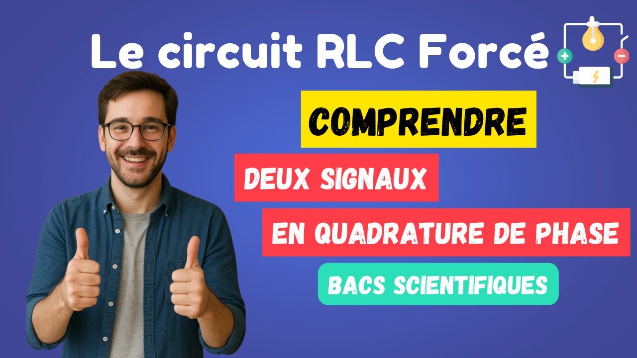 6. Le circuit RLC Forcé: deux signaux en quadrature de phase - YouTube