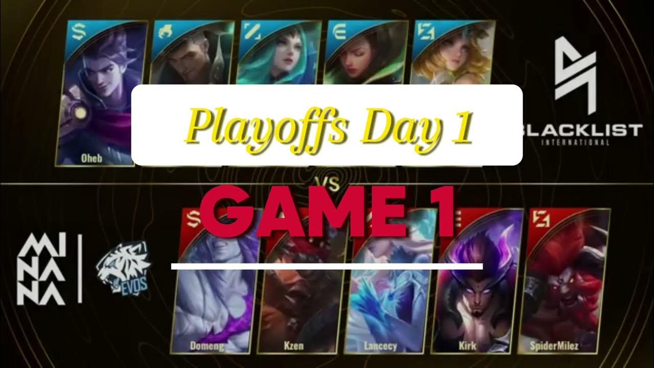 MPL PH S13 | PLAYOFFS DAY 1 | BLCK VS MNNE GAME 1 - YouTube