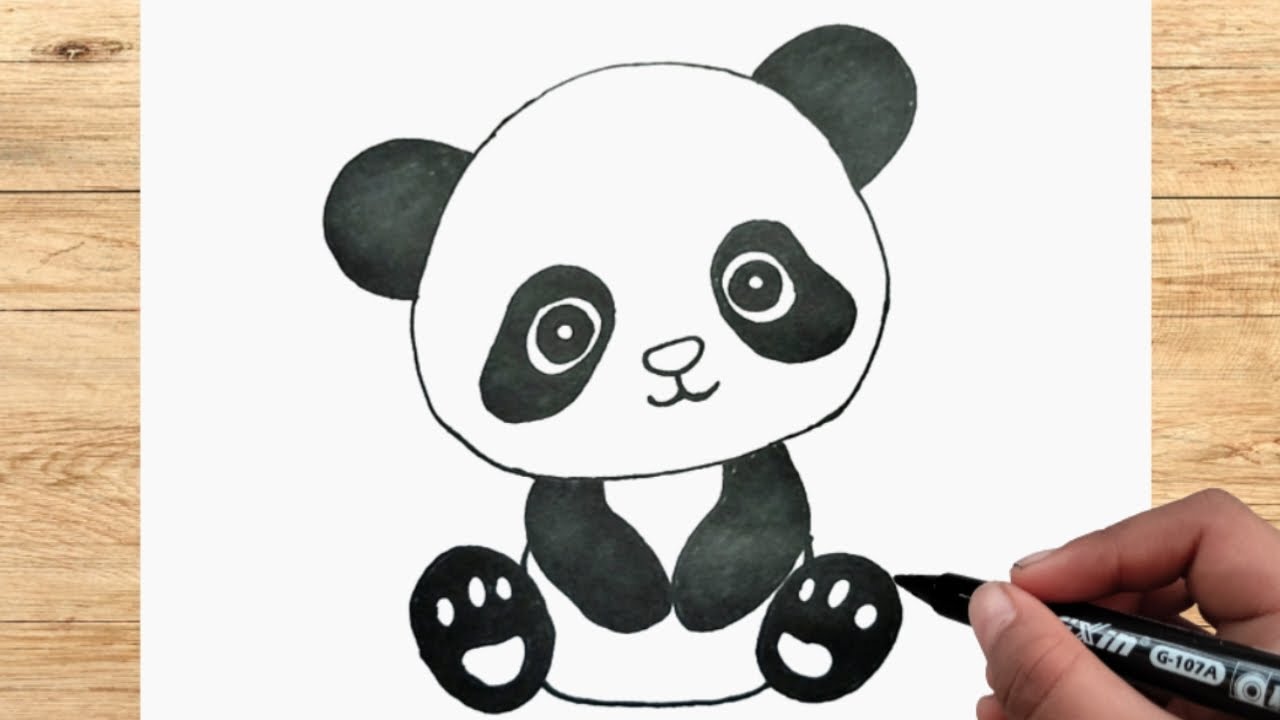 Panda Drawing Step By Step || Panda Drawing Tutorial || - YouTube
