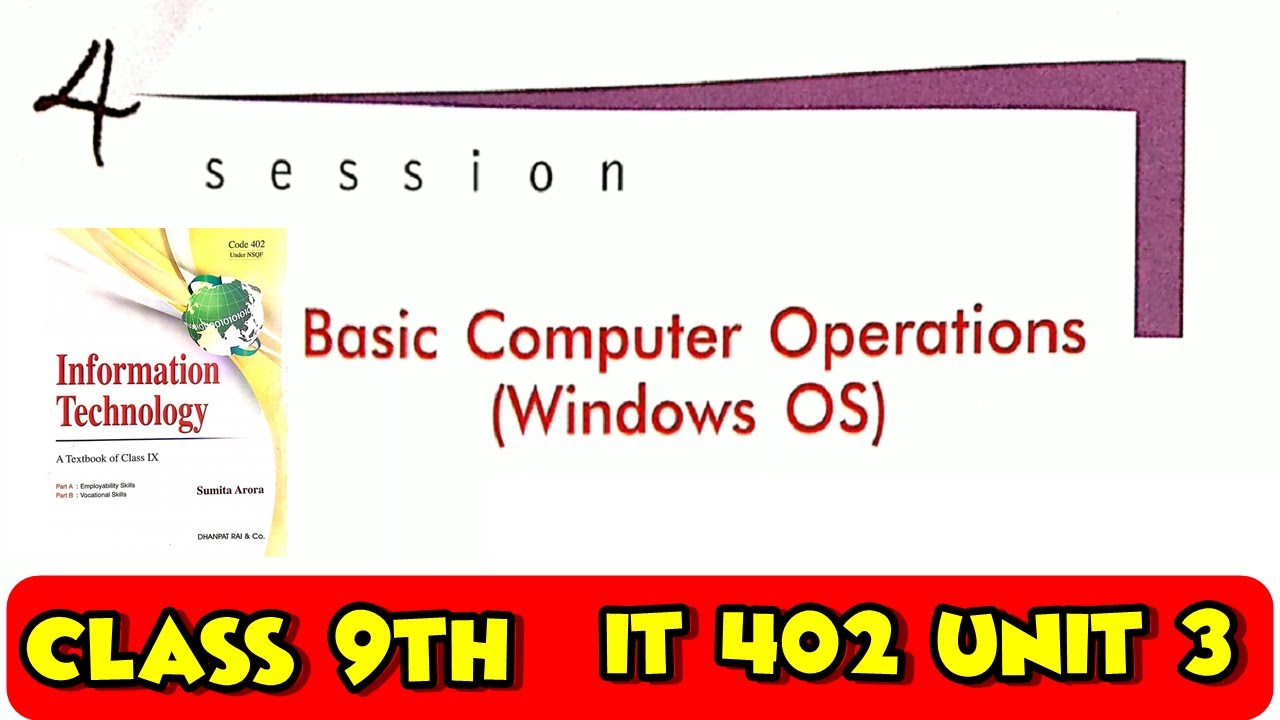 Sumita Arora Basic Computer Operations ( Windows OS ) Class 9th ...
