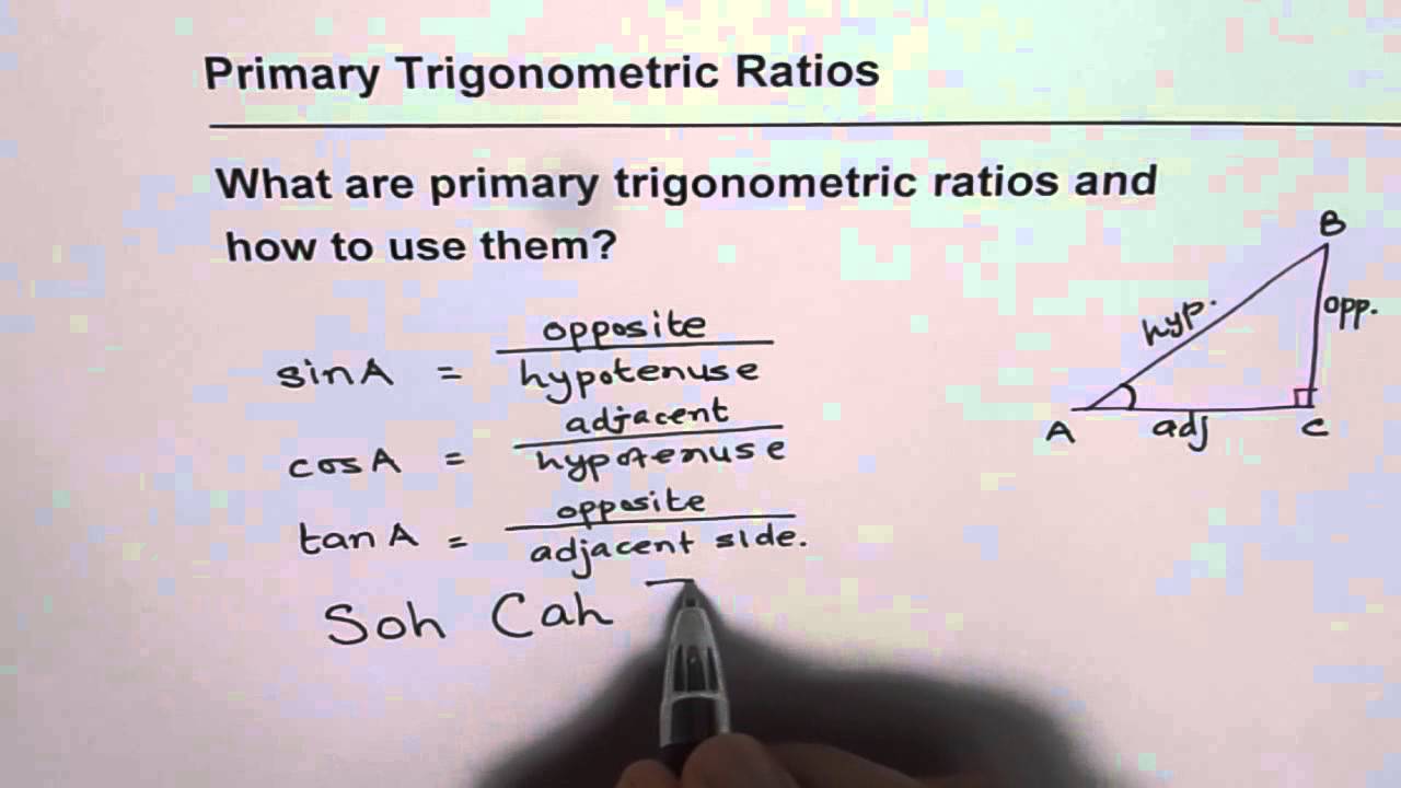 What are Primary Trigonometric Ratios and How to Use Them - YouTube