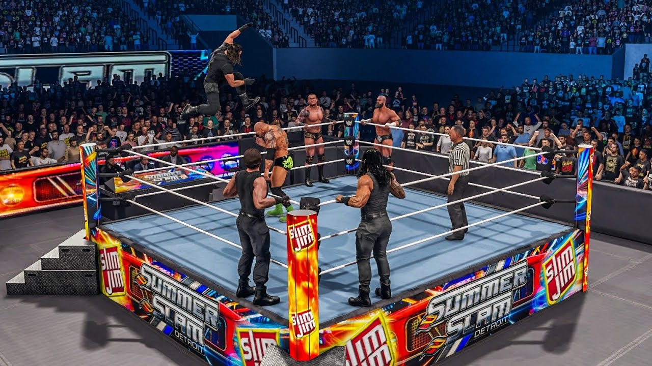 THE SHIELD VS THE EVOLUTION WWE SUMMER SLAM MATCH 2K24 - YouTube