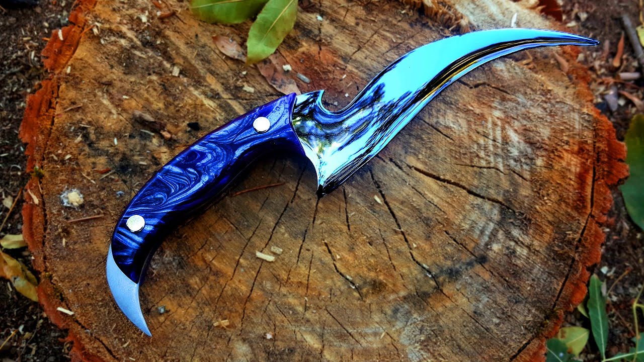 From Raw Steel to Sharp Blade: The Journey of Making a Dagger - YouTube