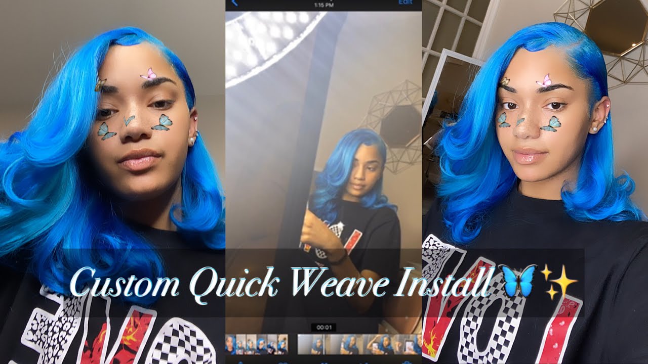 CUSTOM COLORED QUICK WEAVE TUTORIAL 💎 - YouTube
