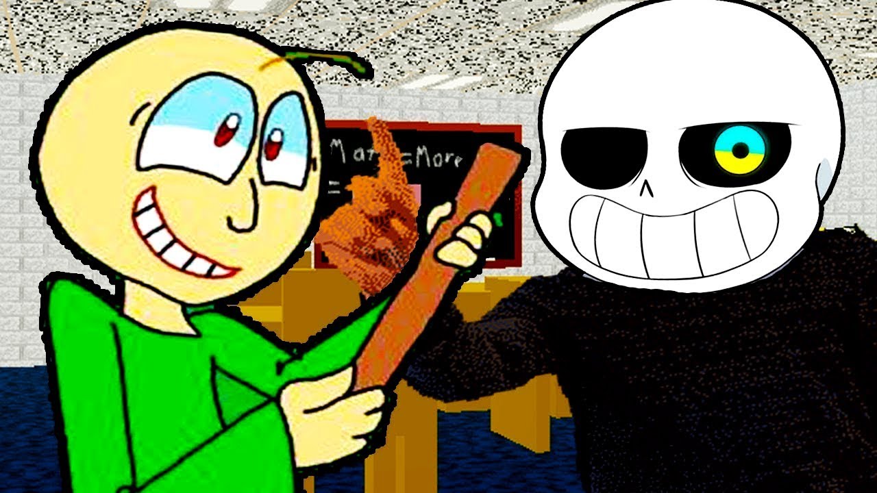 Undertale En Baldi's Basics: SANS viene tras mi!!! - YouTube