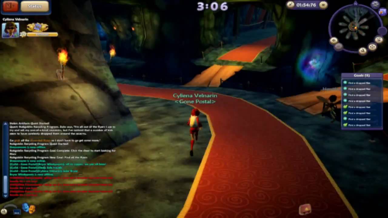 Free Realms - Robgoblin Recycling Program minigame in Memorial Caverns ...