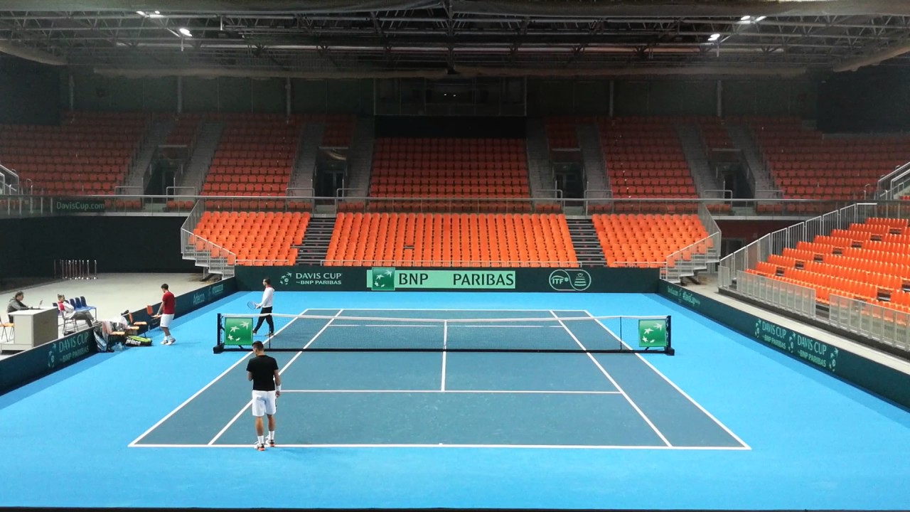 Gradska arena u Zenici spremna za Davis Cup - YouTube