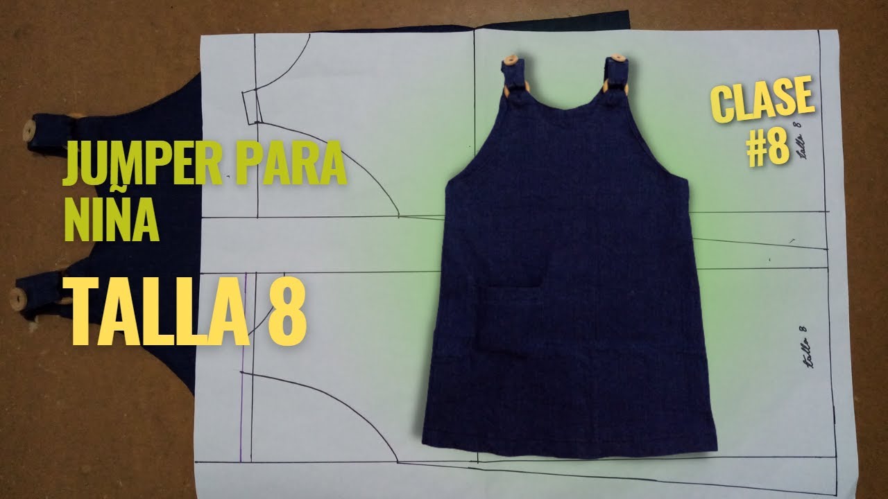 Como hacer un JUMPER o JARDINERA PARA NIÑA fácil, paso a paso - YouTube