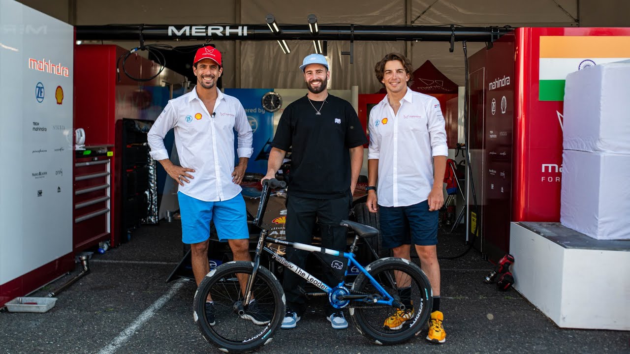 Billy Perry meets Mahindra Racing | BMX megastar performs tricks in the ...