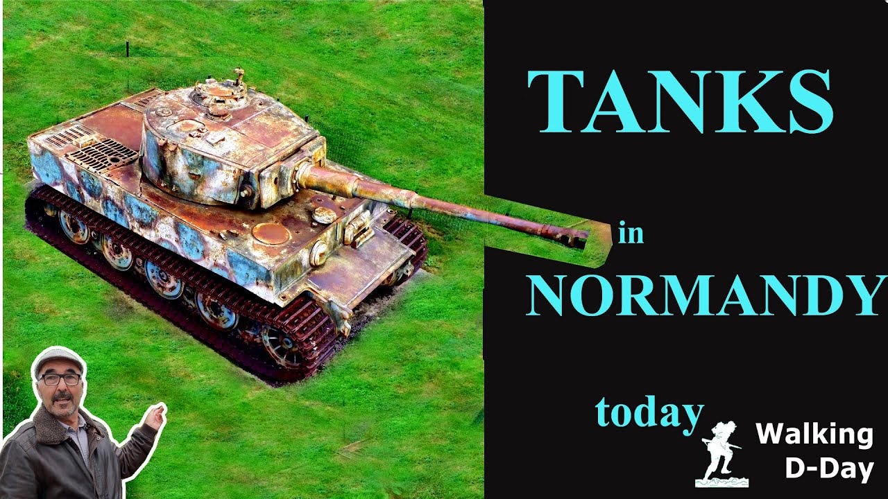 Tanks in Normandy today. Shermans, Tiger, Churchills, AVREs, Panther ...
