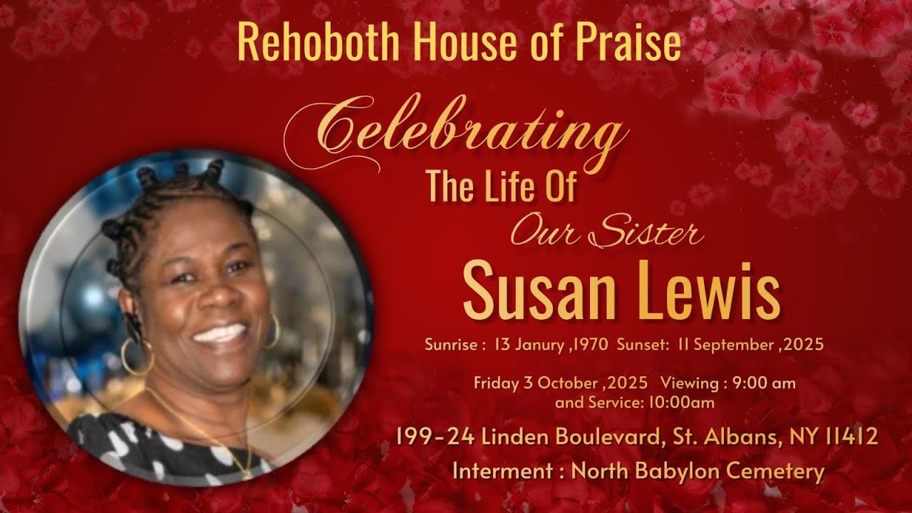 Celebrating the Life of our sister Susan Lewis - YouTube