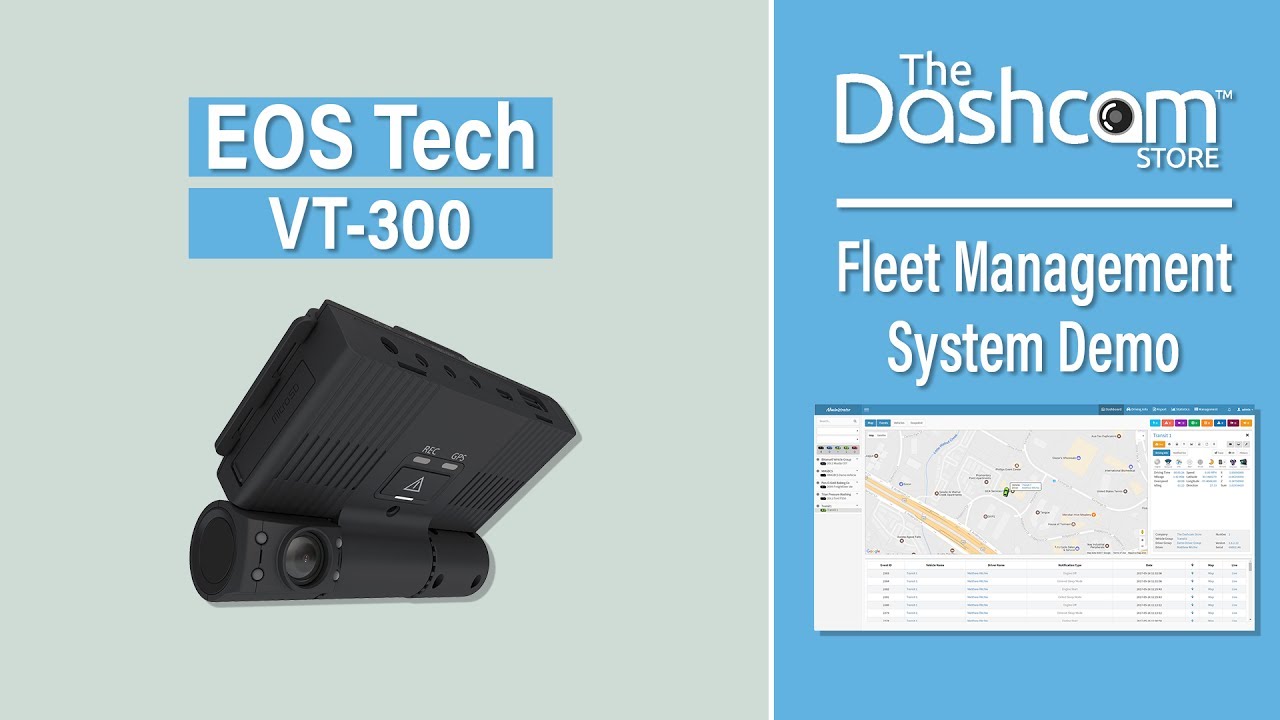 EOS Tech VT-300 3CH Commercial Dashcam | Real-Time FMS Demo by The ...