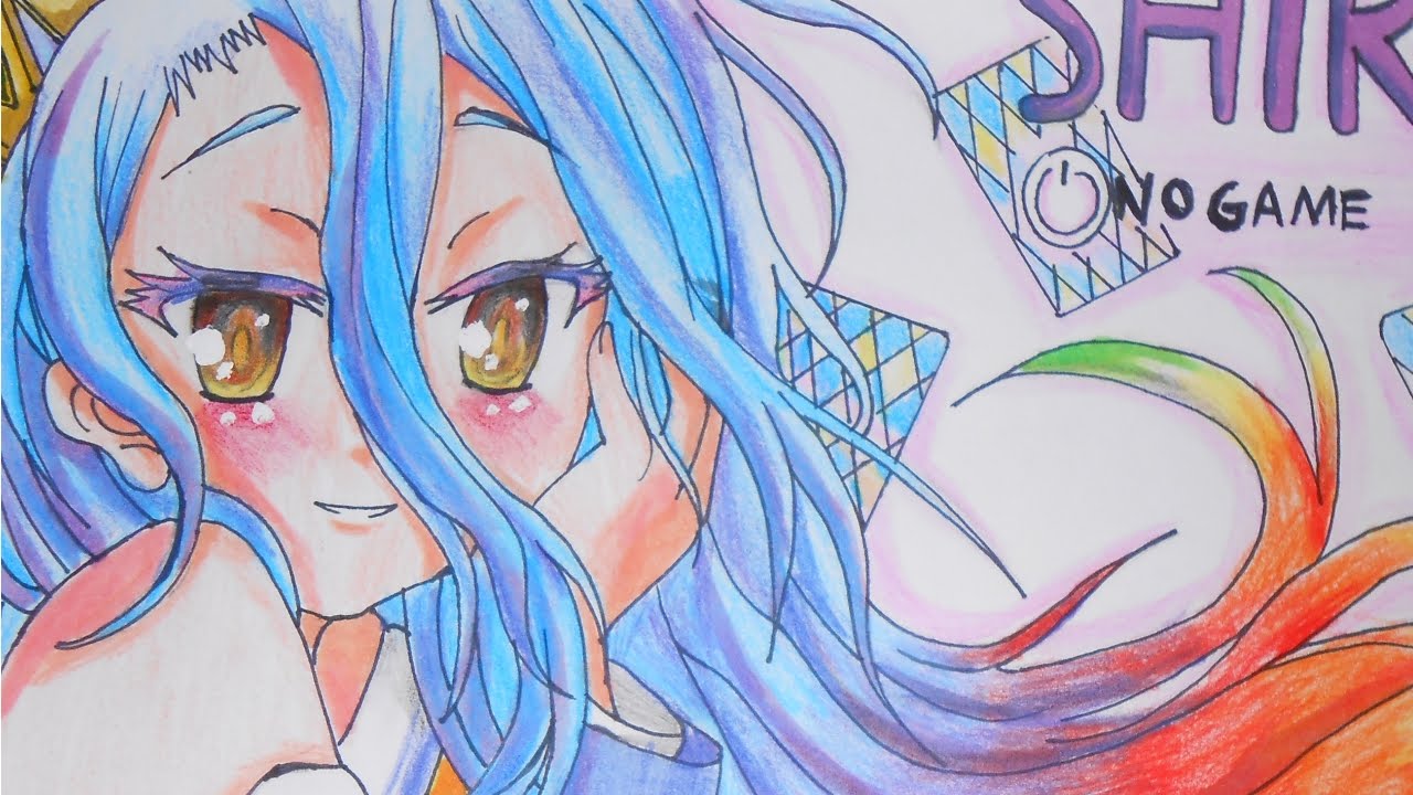 [NekoChanDraws] Drawing and Coloring Shiro from No Game No Life - YouTube