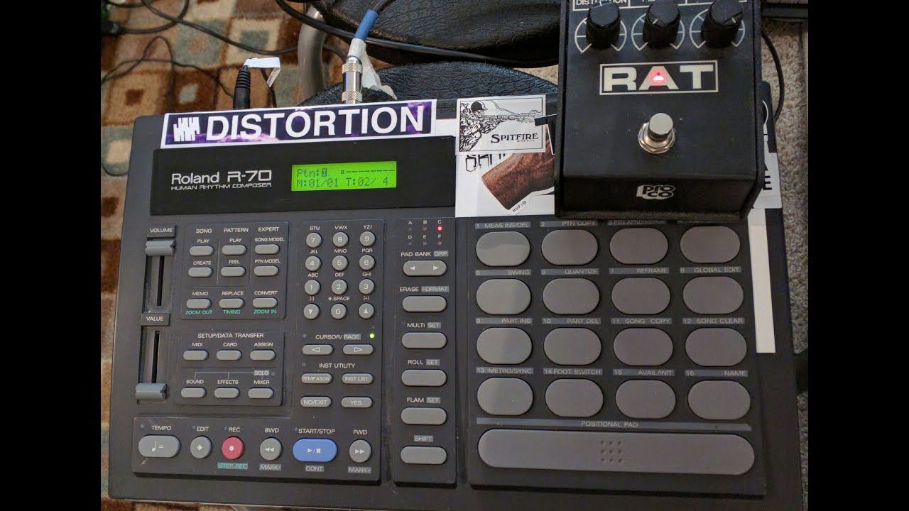 Roland R-70 pattern programming - ProCo Rat Distortion - Step Rec mode ...