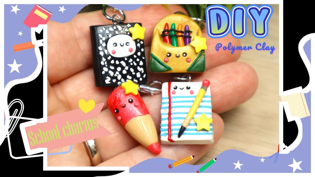 DIY cute polymer clay charms|Beginner polymer clay tutorial| How to ...