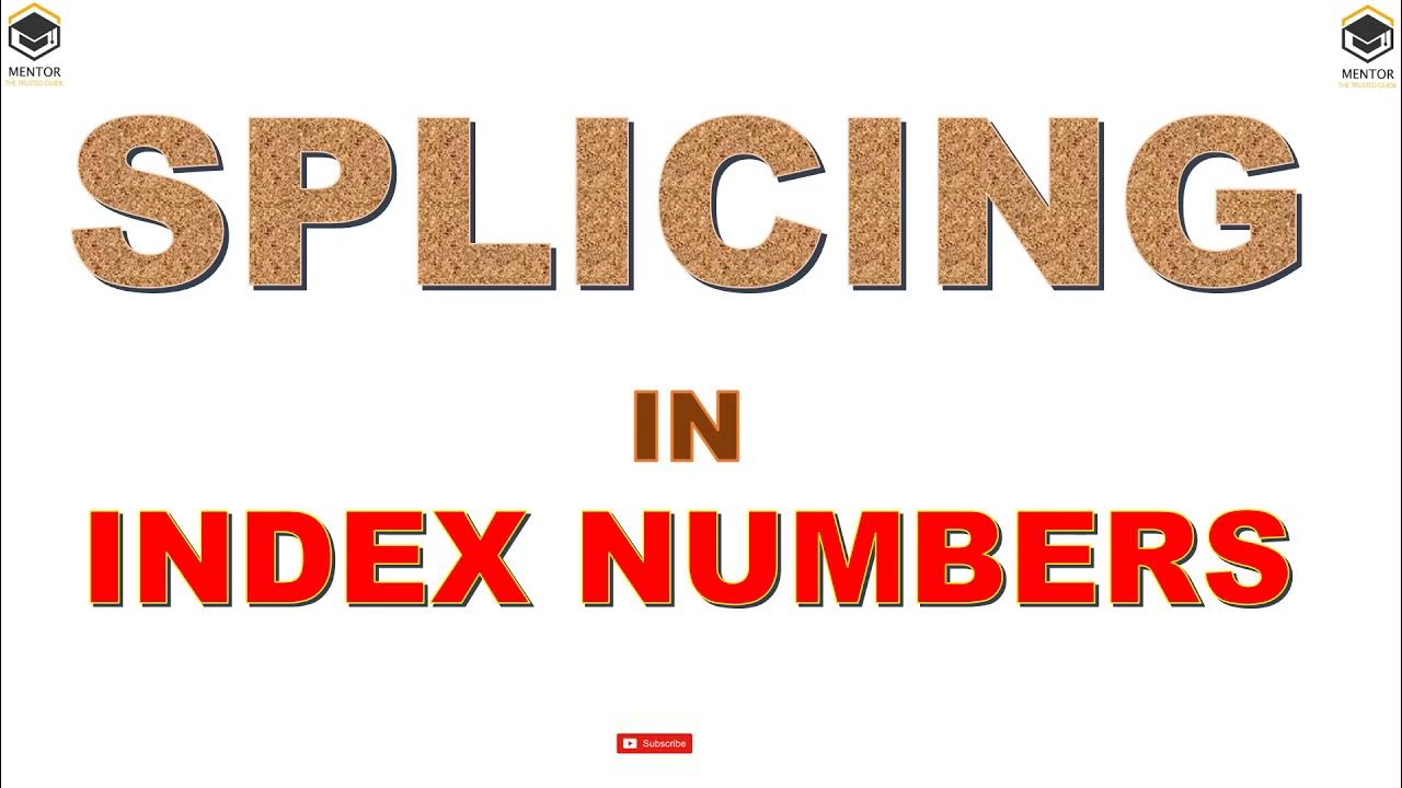 Lec#10 SPLICING IN INDEX NUMBERS | RECONSTRUCTING INDEX NUMBER - YouTube