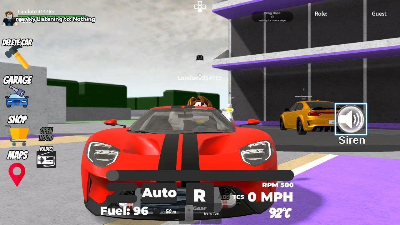 Drag racing in Roblox - YouTube