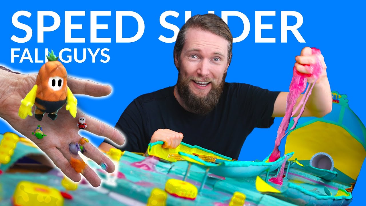 Building & Playing SPEED SLIDER on my Desk – Fall Guys with Clay - YouTube