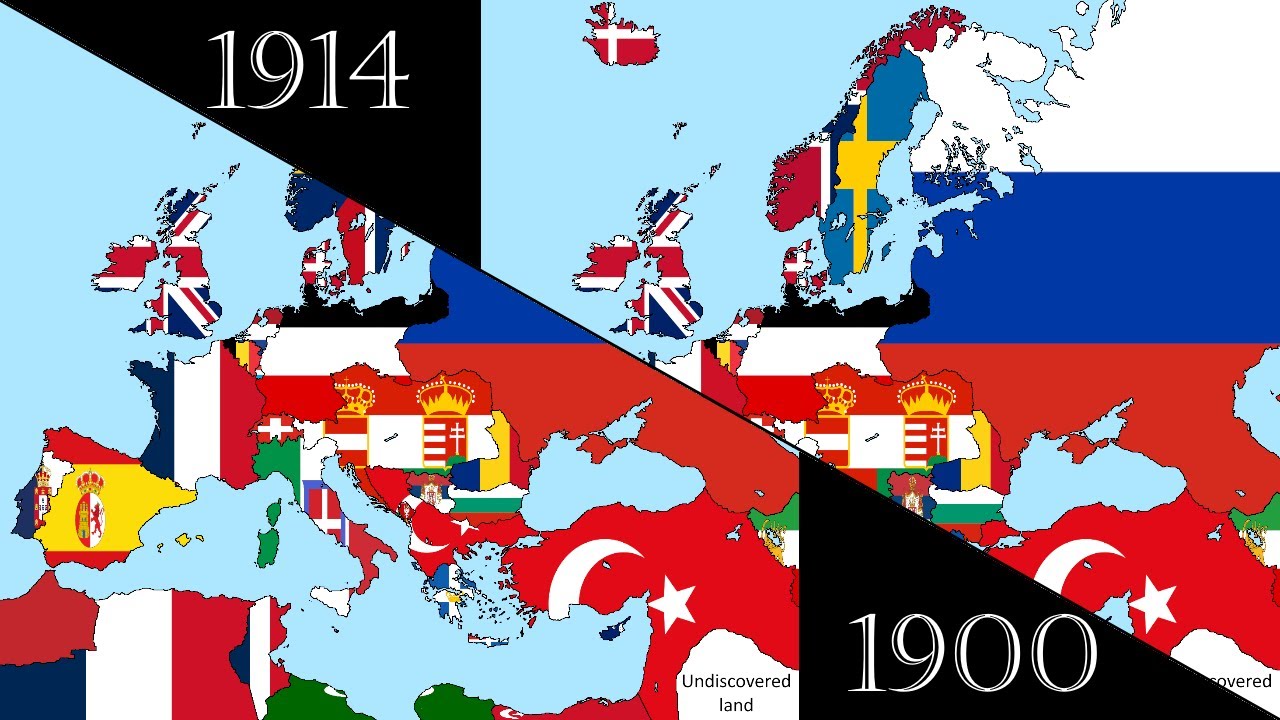 Europe Flag Maps 1900-1914! (200 Subscribers Special!) - YouTube