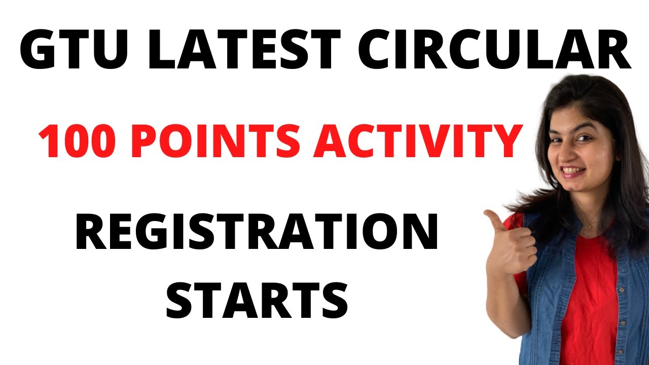 GTU | latest circular | 100 points activity registration starts | GTU ...