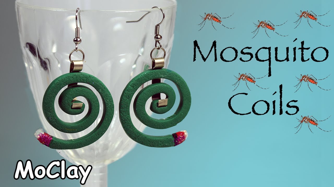 DIY Mosquito Coils earrings. Polymer clay Summer jewelry :-) - YouTube