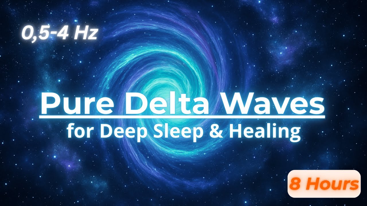 8 Hours Delta Waves for Deep Sleep | Pure Binaural Beats | 432 Hz Base ...
